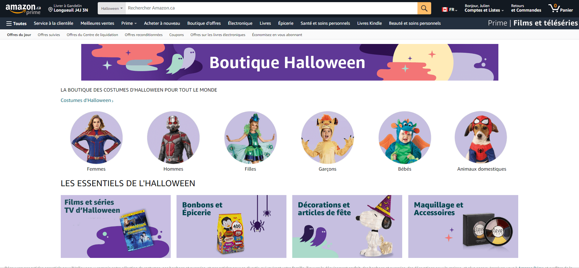 Les meilleurs sites pour acheter un costume d'Halloween en ligne au Québec